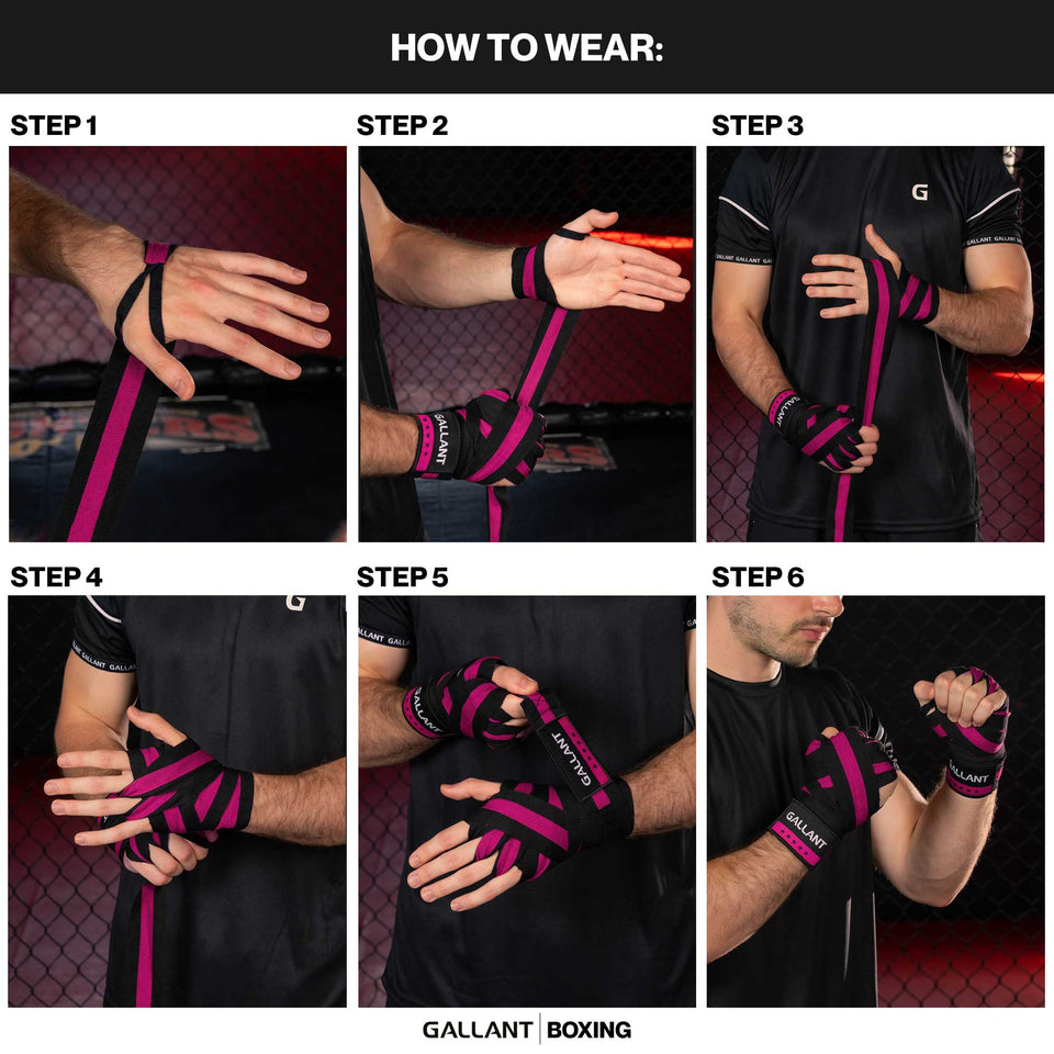 Boxing Hand Wraps & Wrist Wraps for Boxers - Pink – Gallant Sport